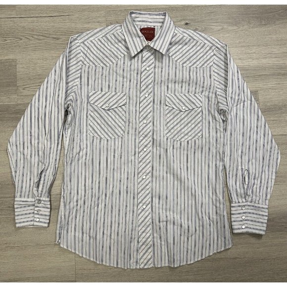Rustler | Shirts | Rustler Western Shirt Mens L Blue Striped X Long ...